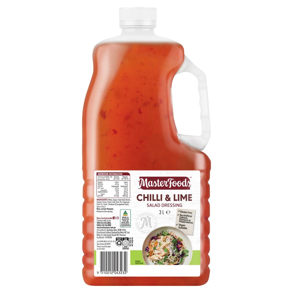 Dressings - Chilli Lime Dressing 3LtUnited Foodservice - United Foodservice