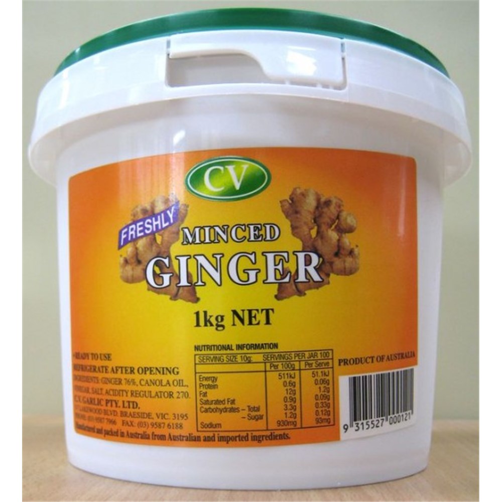 Ginger Crushed (wet) - Ginger Minced 1kgUnited Foodservice - United ...