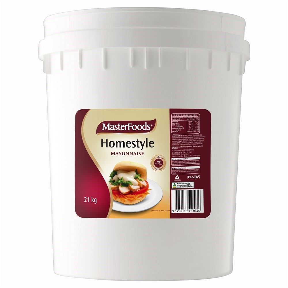 Mayonnaise - Homestyle Mayonnaise 21kgUnited Foodservice - United ...
