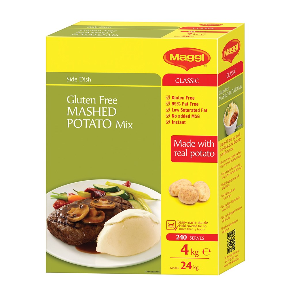 Potato Instant Dry Mix - Instant Potato Mash 4kg Gluten FreeUnited ...