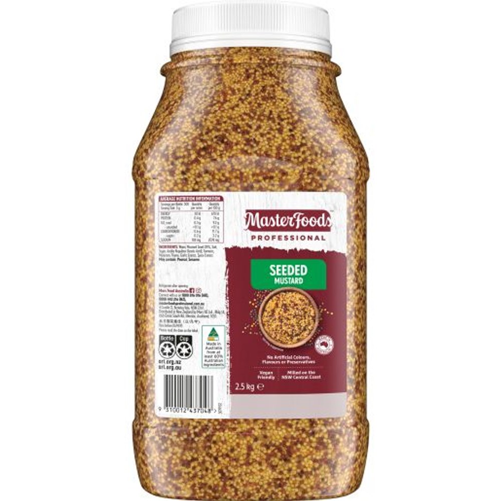 Mustards - Seeded Mustard 2.5kgUnited Foodservice - United Foodservice