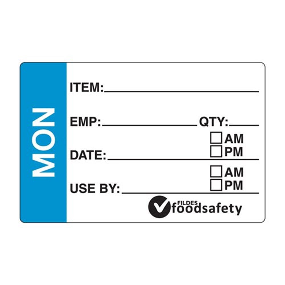 Food Markers & Labels - Label Prep Monday 49x75mmUnited Foodservice ...