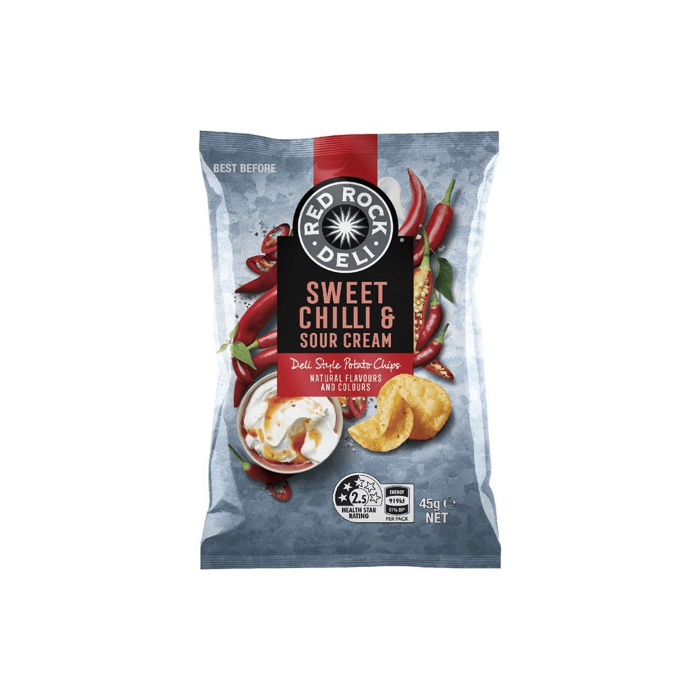 Confectionary & Snack Food - Sweet Chilli & Sour Cream 18x45gUnited ...