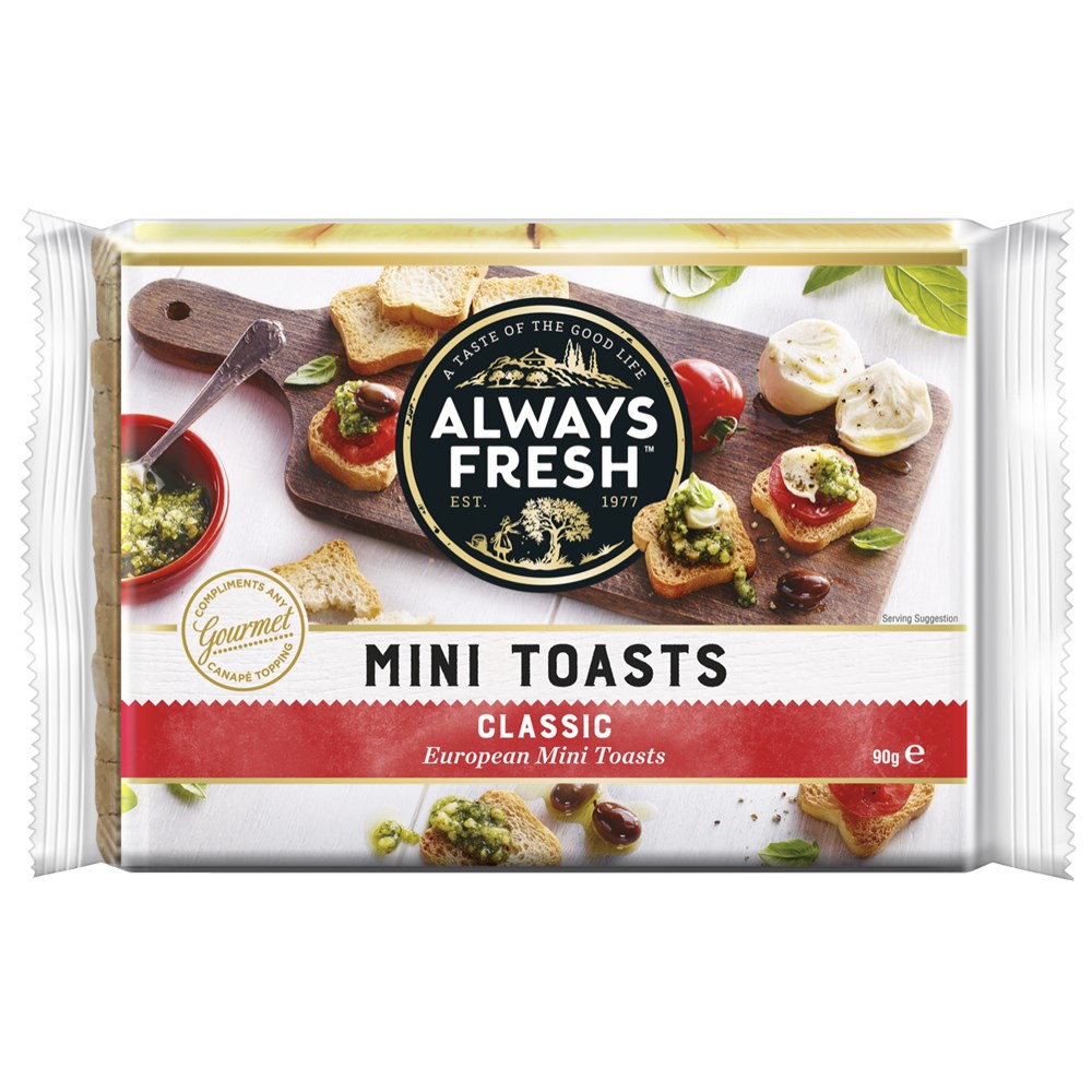 Retail - Savoury - Mini Toasts Classic 12x90gUnited Foodservice ...